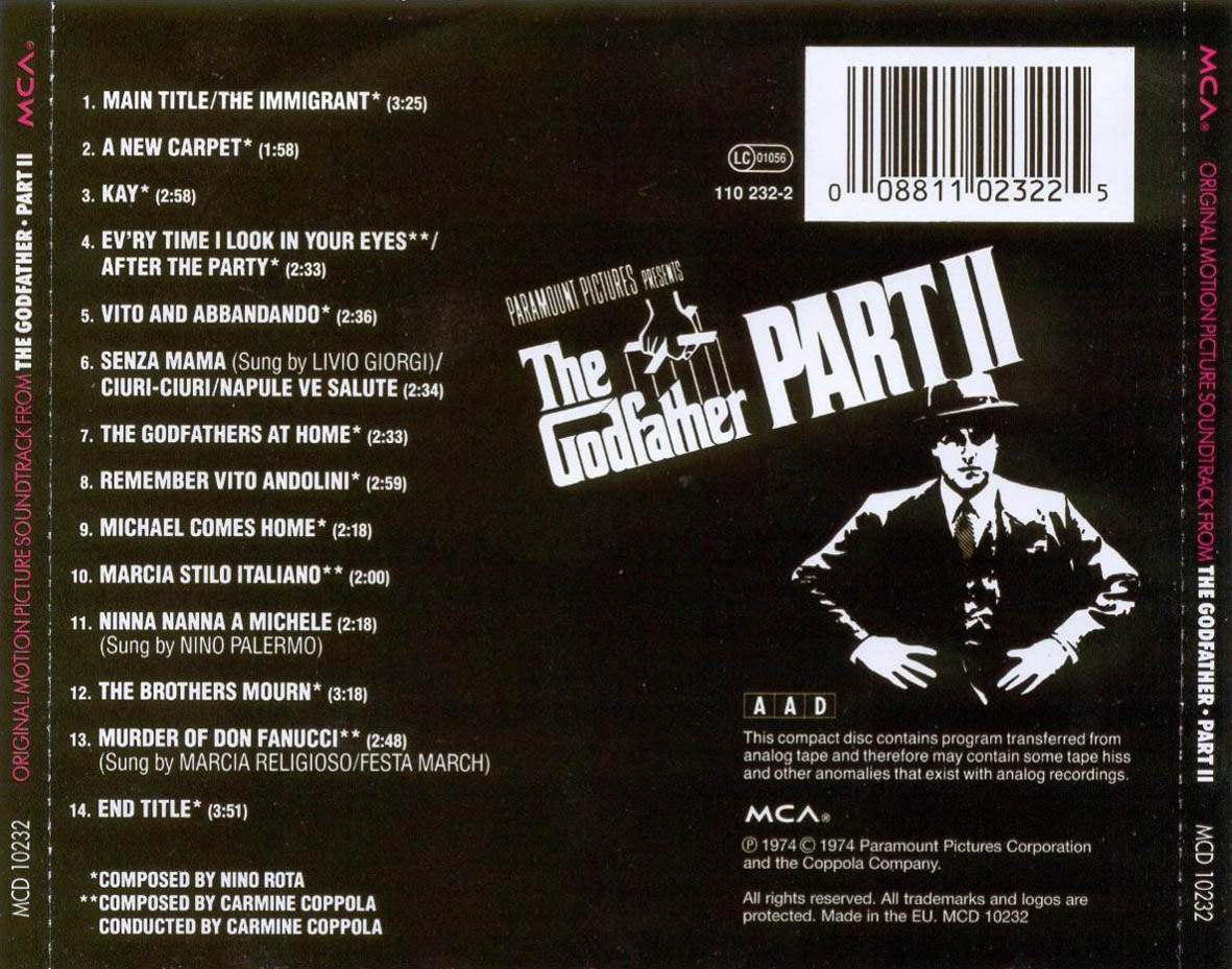 The Godfather II : Back | CD Covers | Cover Century | Over 1.000.000 ...
